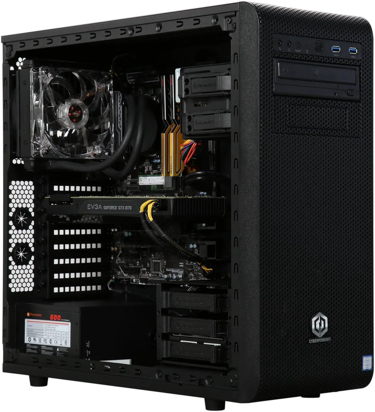 Open Box: CyberpowerPC Desktop Computer Zeus Evo Thunder S55TLQ Intel ...