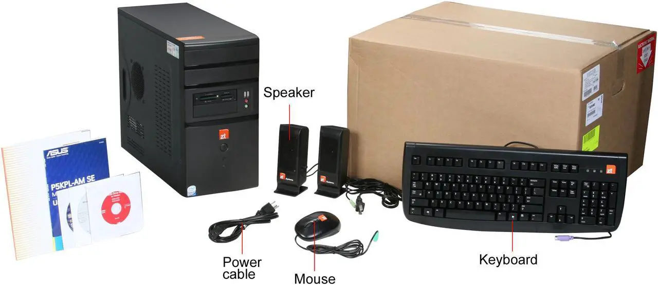 ZT Desktop PC Affinity 7303Mi-40 Intel Core 2 Quad Q8200 4GB DDR2 320GB ...