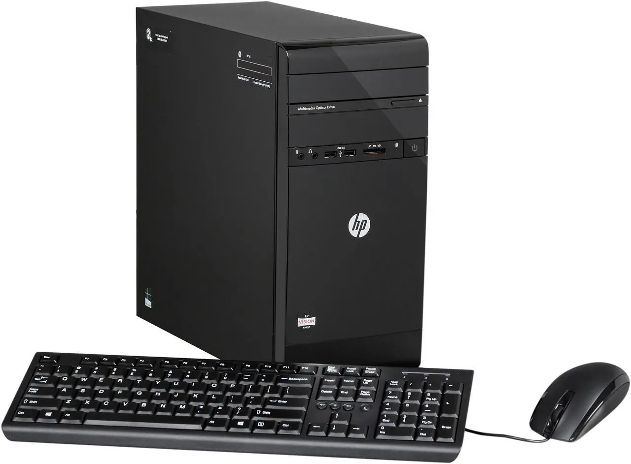 HP Desktop PC Pavilion P2-1310 (H3Y72AA#ABA) AMD E2-1800 4GB DDR3 500GB ...