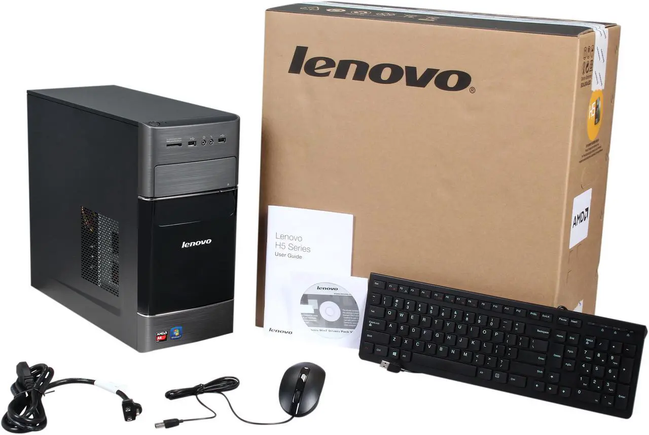 Lenovo Desktop PC H535 (57327395) AMD A4-6300 4GB DDR3 1TB HDD AMD ...