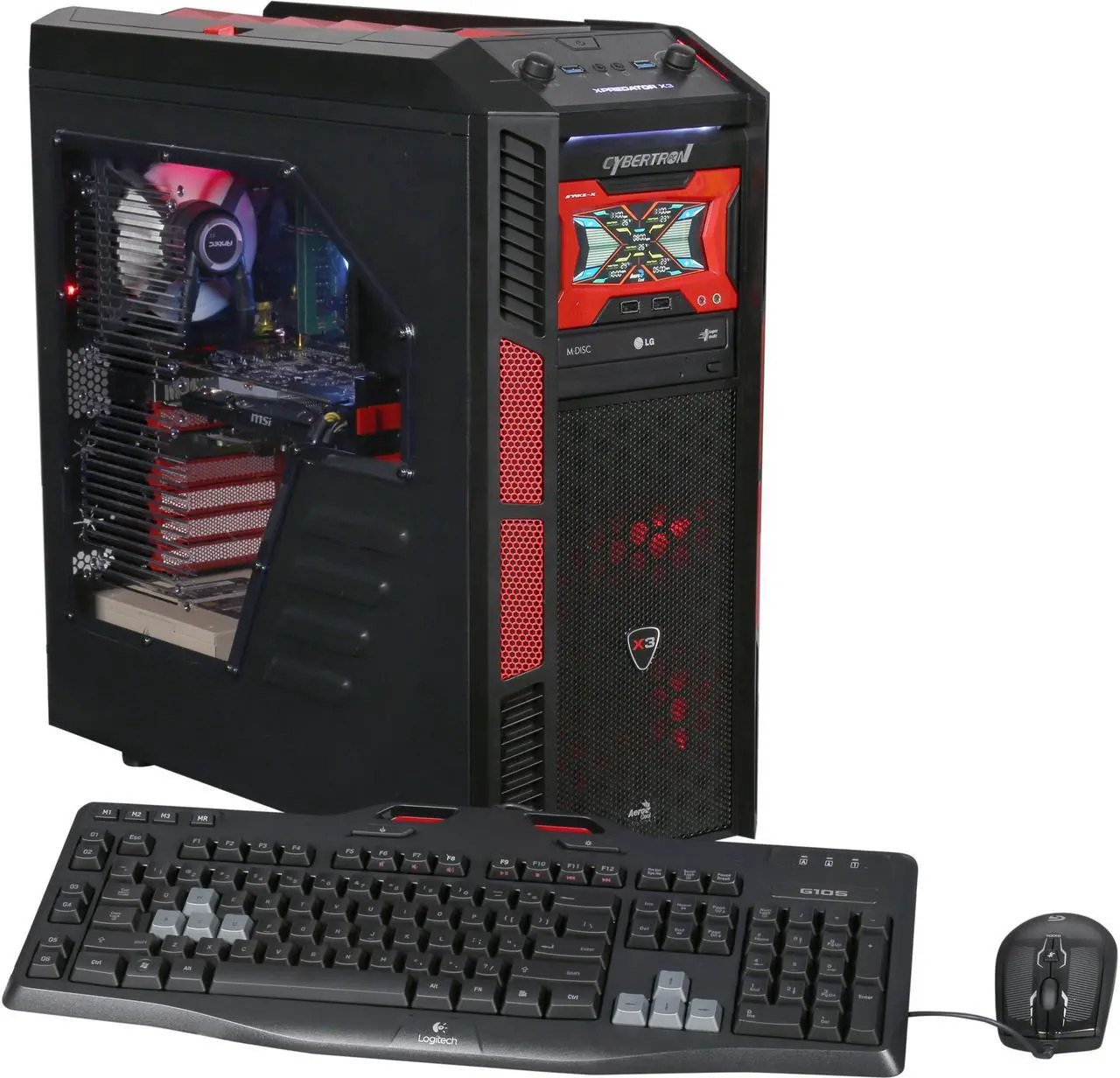 CybertronPC Gaming PC Minotaur II (Red) Intel Core i7-5820K 16GB DDR4 ...