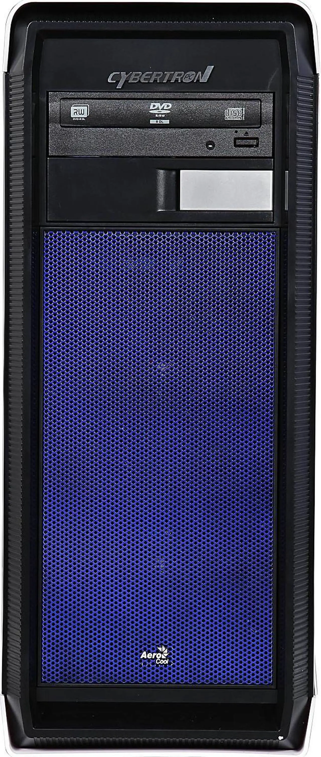 CybertronPC VR Ready Gaming Desktop PC Titanium-1080X (White with Blue ...