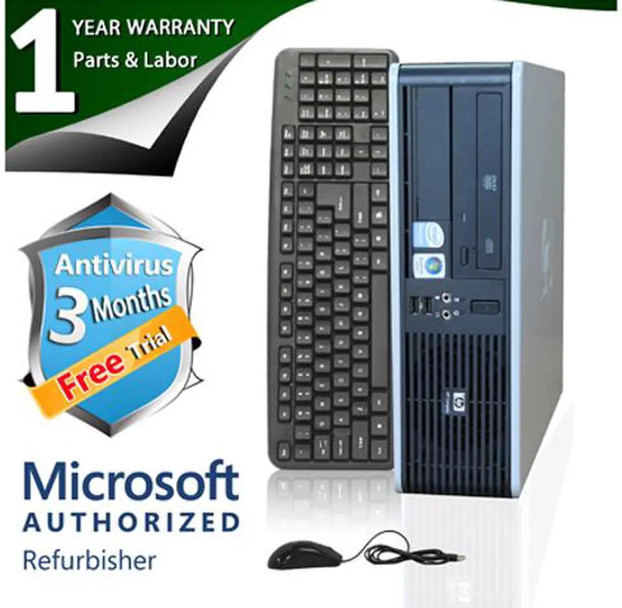 Refurbished: HP Desktop Computer DC5800 Intel Pentium E5200 4GB DDR2 ...
