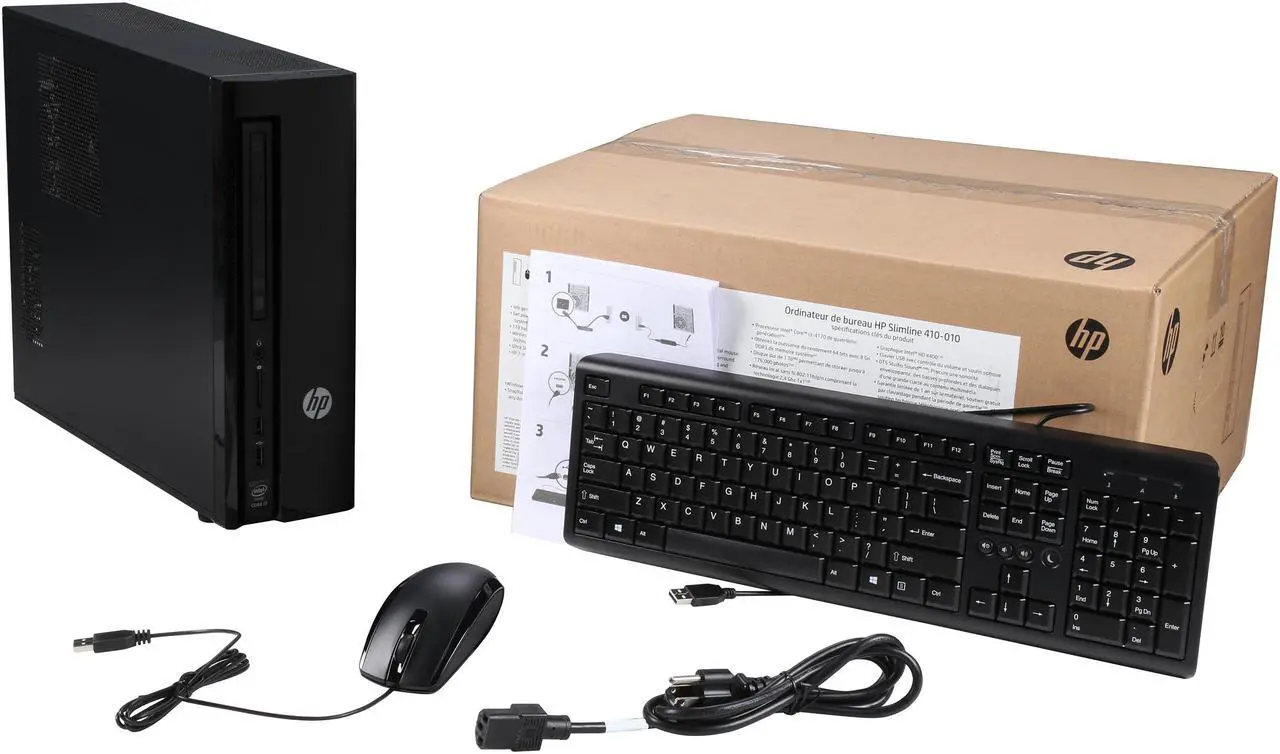 HP Desktop Computer Pavilion Slimline 410-010 Intel Core i3-4170 8GB ...
