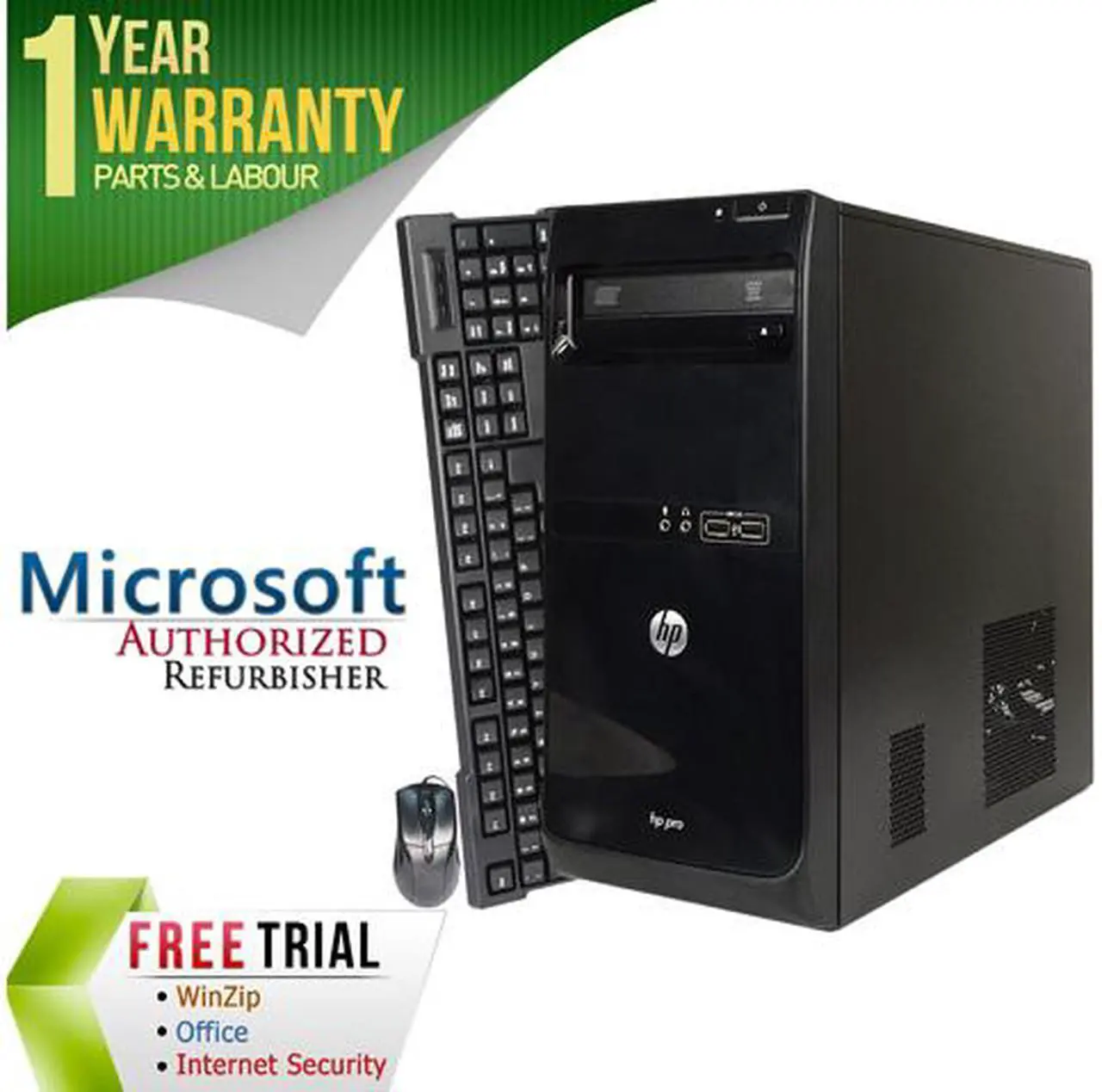 Refurbished: HP Desktop Computer PRO 3500 Intel Pentium G840 4GB DDR3 ...