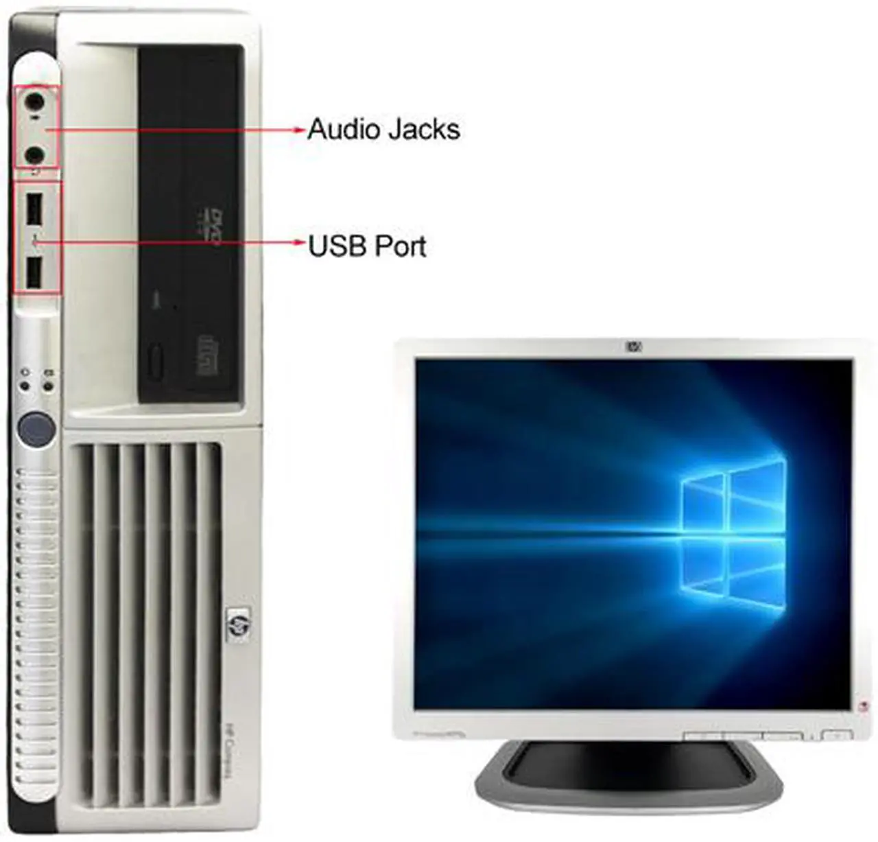 Refurbished: HP Desktop Computer DC7700 + 19" LCD (Brand my vary) Intel ...