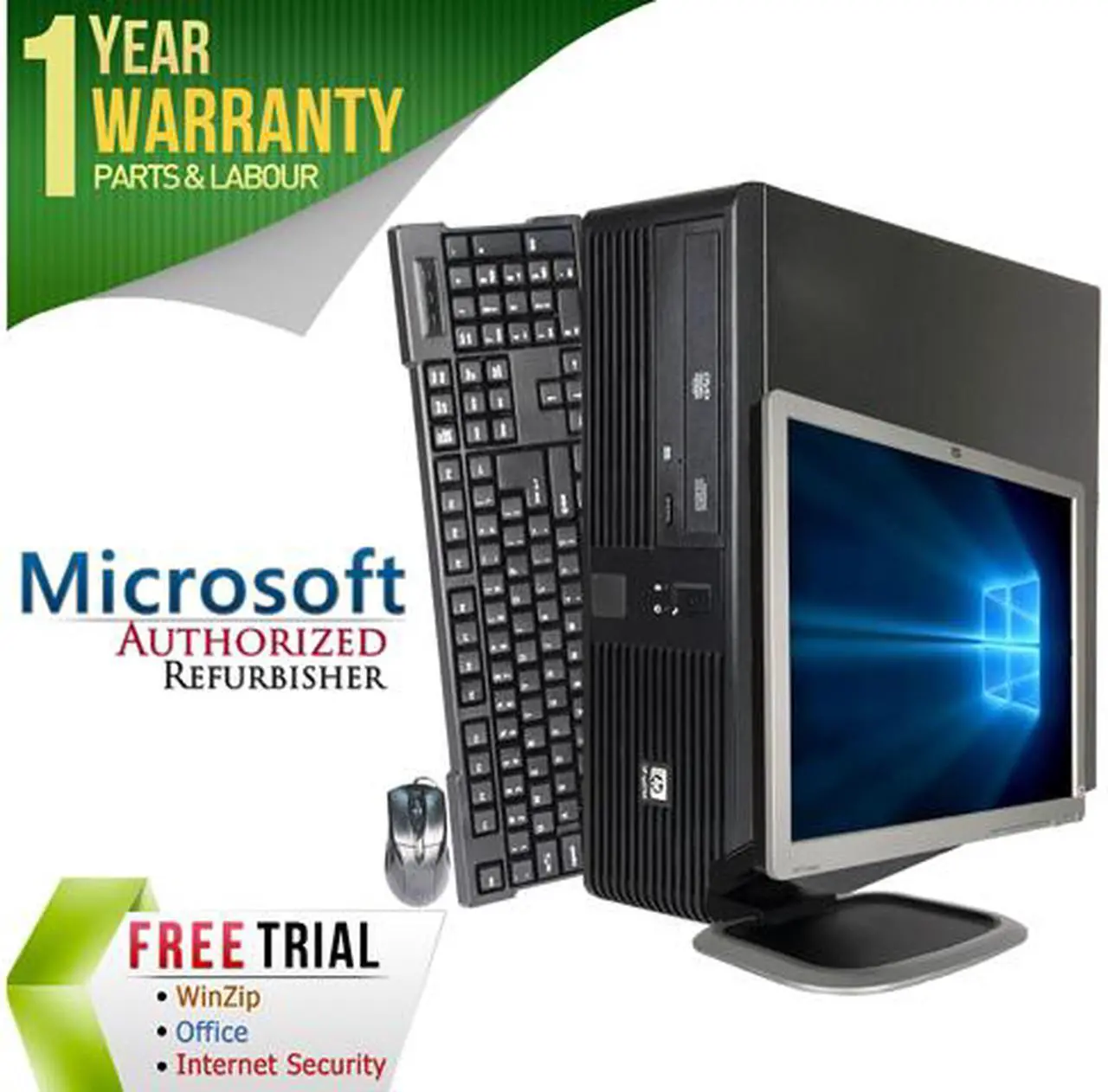 Refurbished: HP Desktop Computer RP5700 + 17" LCD (Brand my vary) Intel ...