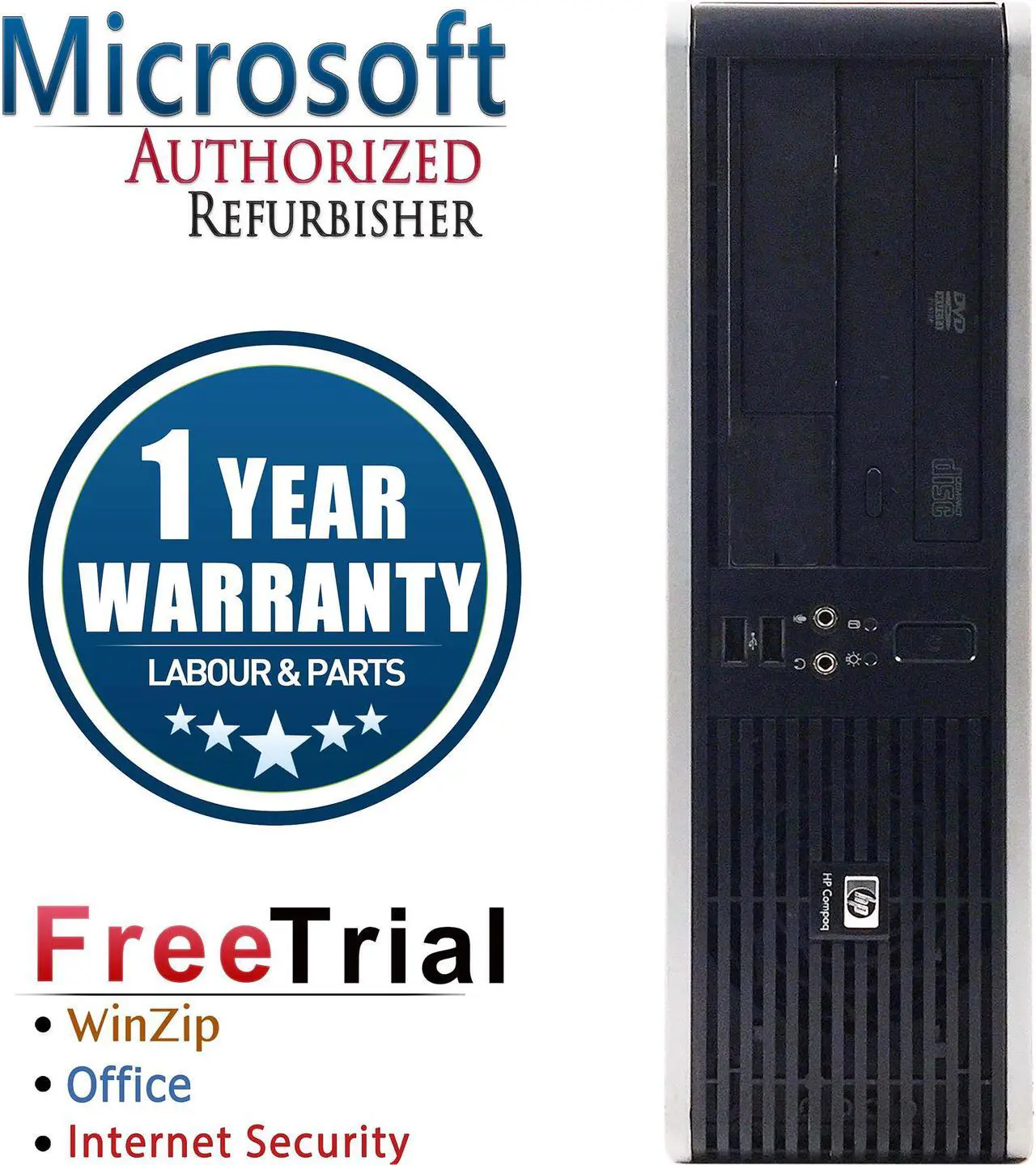 Refurbished: HP Desktop Computer DC5800-SFF Intel Core 2 Duo E8400 2GB ...