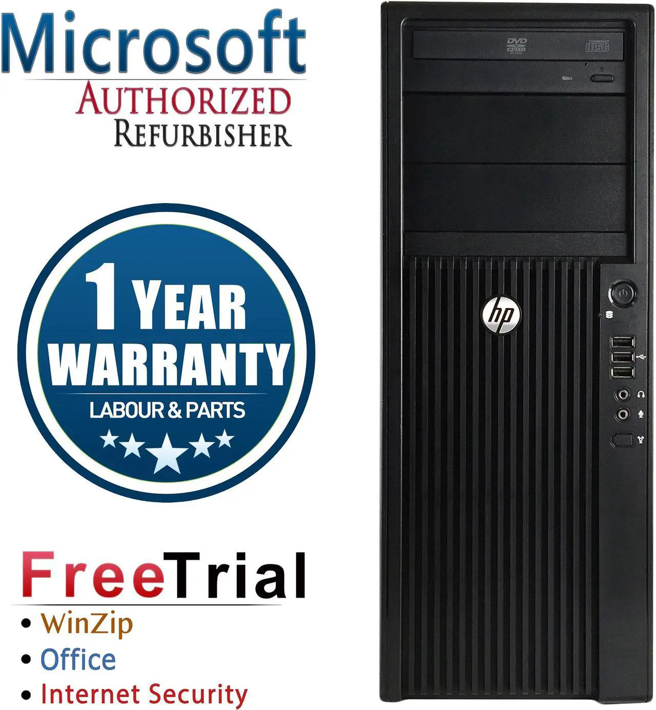 Refurbished: HP Desktop Computer Z200 Intel Core i5-650 8GB DDR3 320GB ...