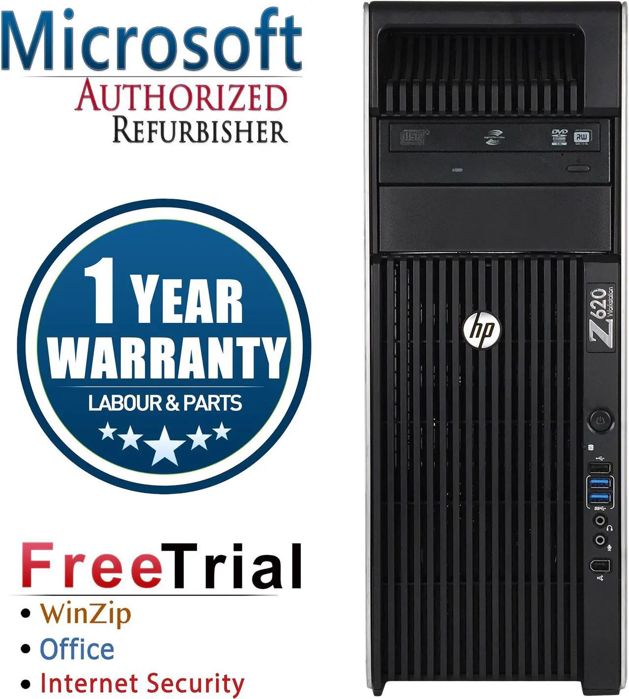 Refurbished: HP Desktop Computer Z620 Intel Xeon E5-2609 16GB DDR3 1TB ...