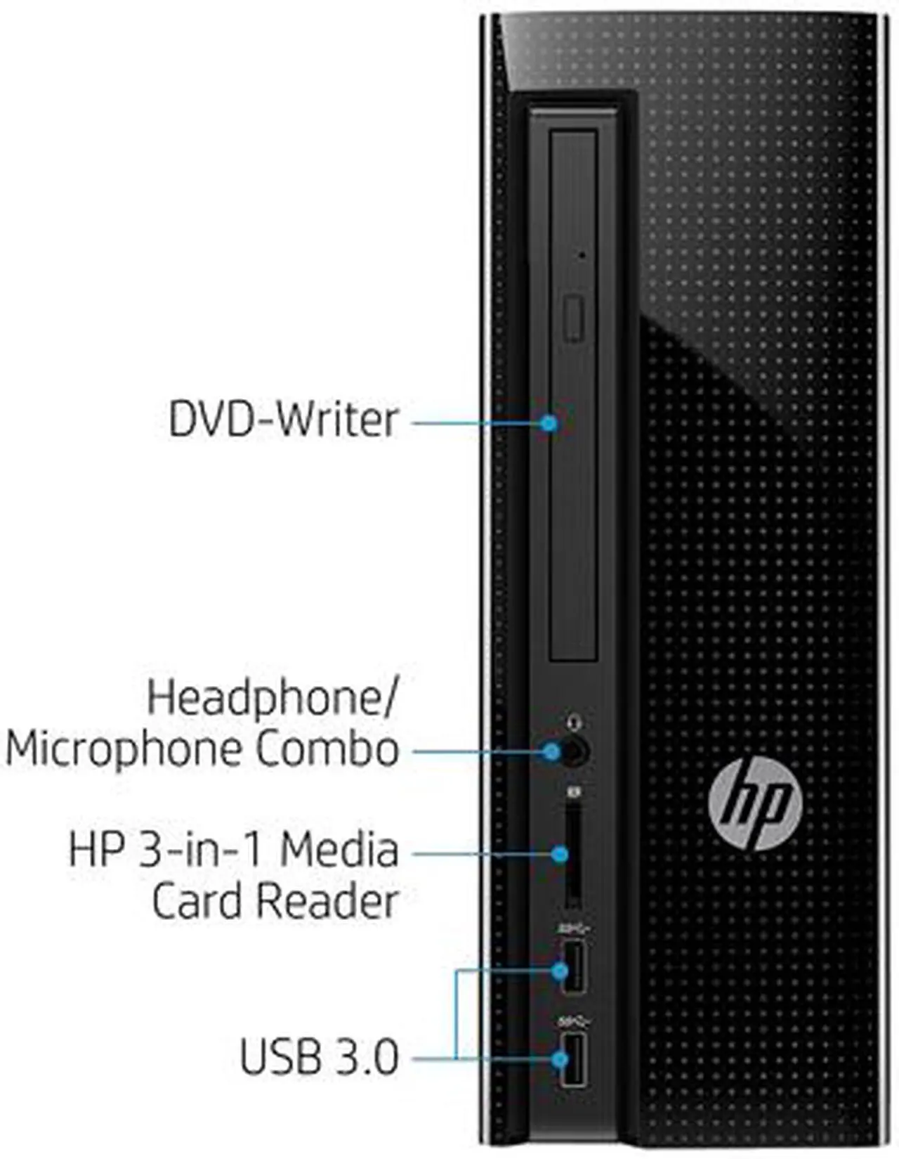 Refurbished: HP Desktop Computer Slimline 270-a011 AMD E2-9000 4 GB 1TB ...