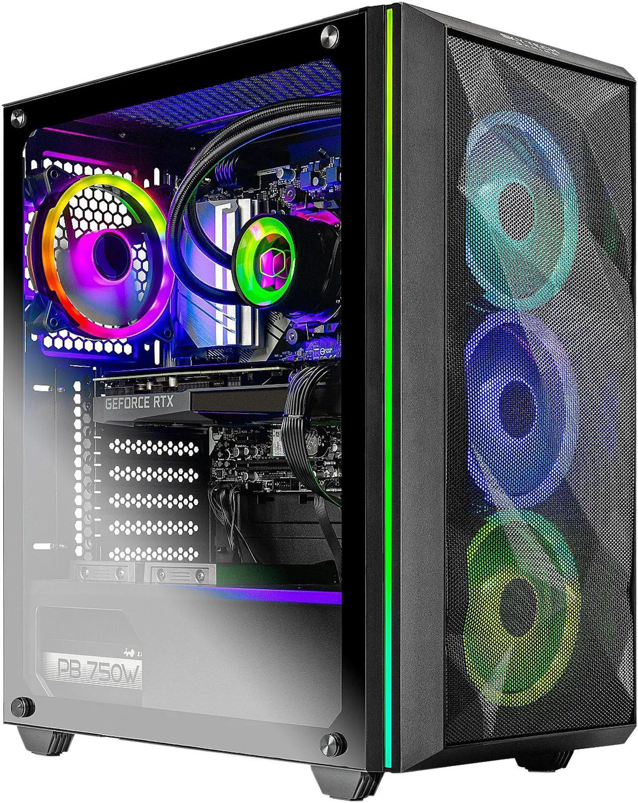 Skytech Chronos Gaming PC Desktop AMD Ryzen 7 3700X 8-Core 3.60GHz, NVIDIA GeForce RTX 3070 8GB ...