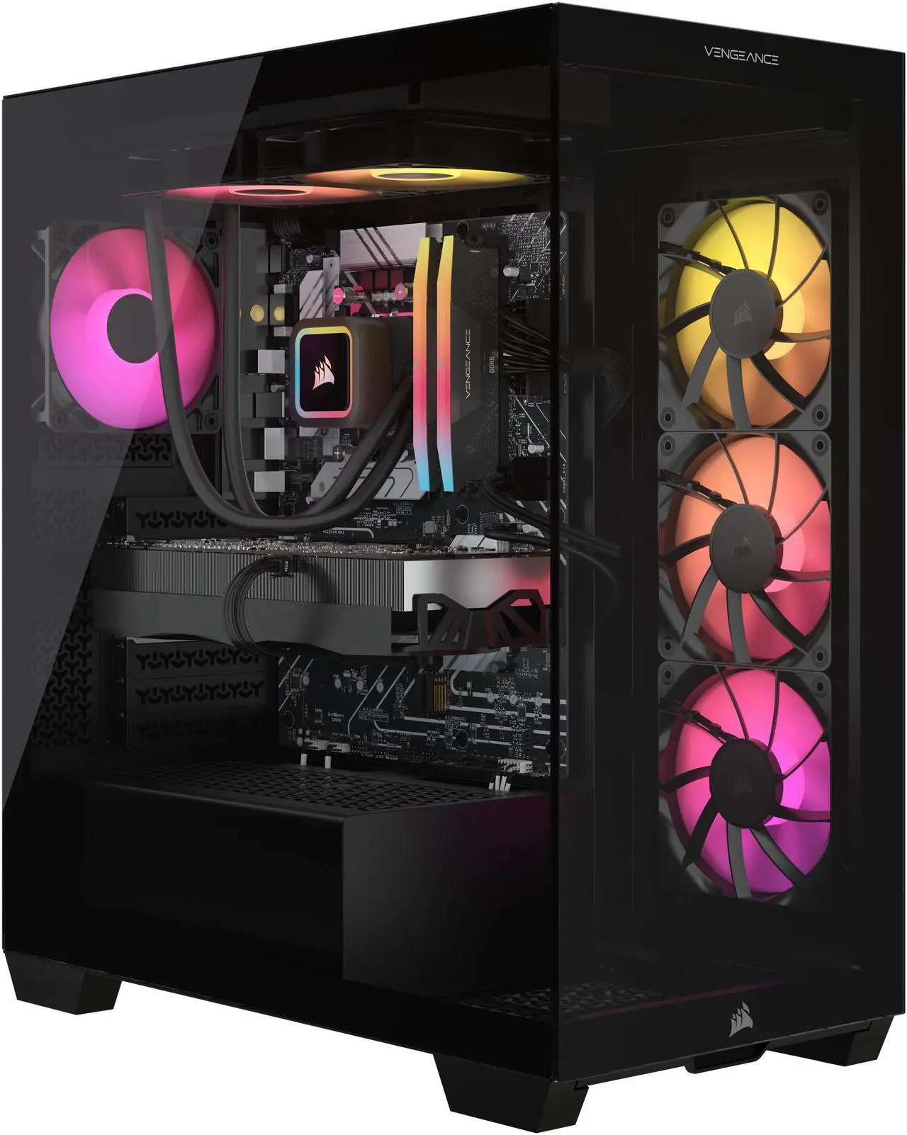 CORSAIR VENGEANCE a7500 Series Gaming PC - Liquid Cooled AMD Ryzen 5 9600X CPU - NVIDIA GeForce ...