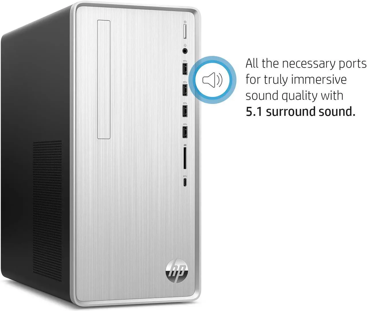 Refurbished: HP Desktop Computer Pavilion TP01-2137C Ryzen 5 5000 Series 5600G (3.90GHz) 12GB ...