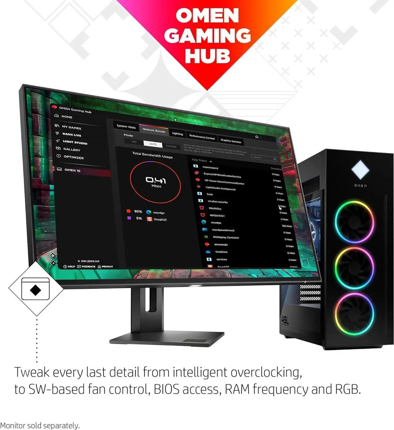 HP Gaming Desktop OMEN GT22-2080 Intel Core i7-14700K 32GB DDR5 1TB ...