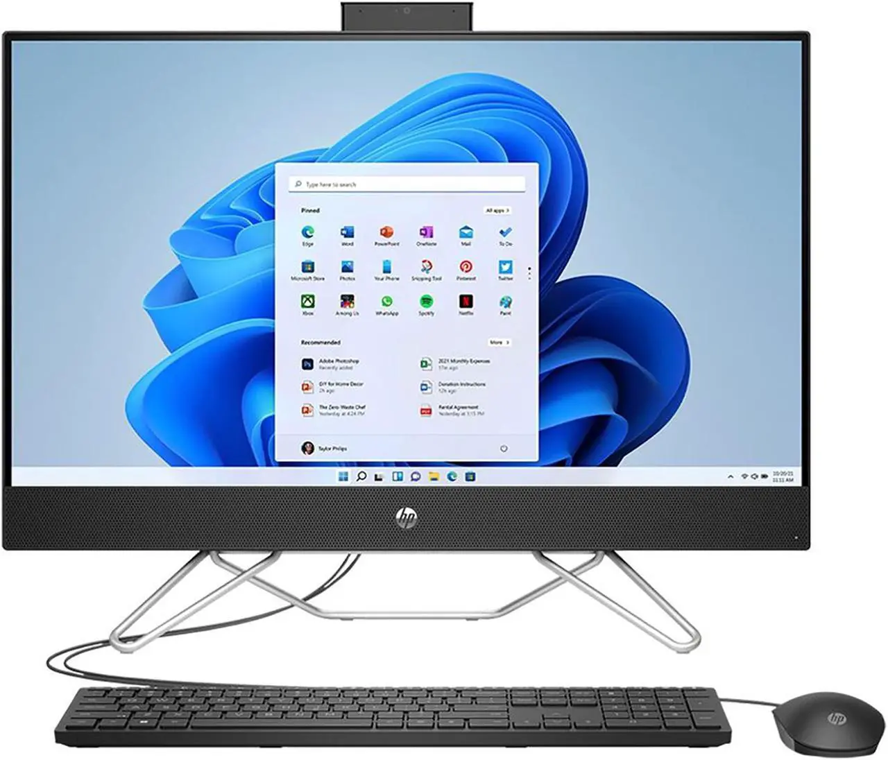 Refurbished: HP All-in-One Computer 27-cb1155m AMD Ryzen 5 5625U 8GB ...