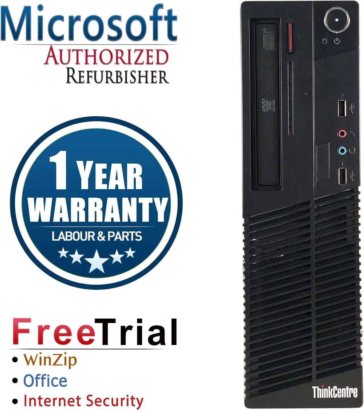 Refurbished: Lenovo Desktop Computer ThinkCentre M73 Intel Core i5-4430 ...