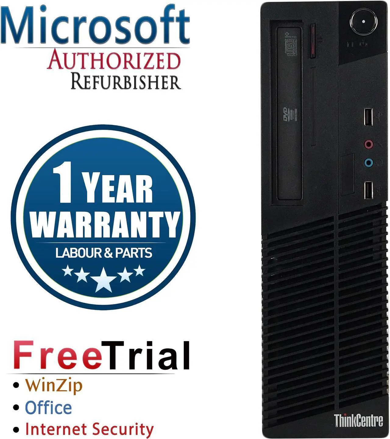 Refurbished: Lenovo Desktop Computer ThinkCentre M82 Intel Core i5-3470 ...