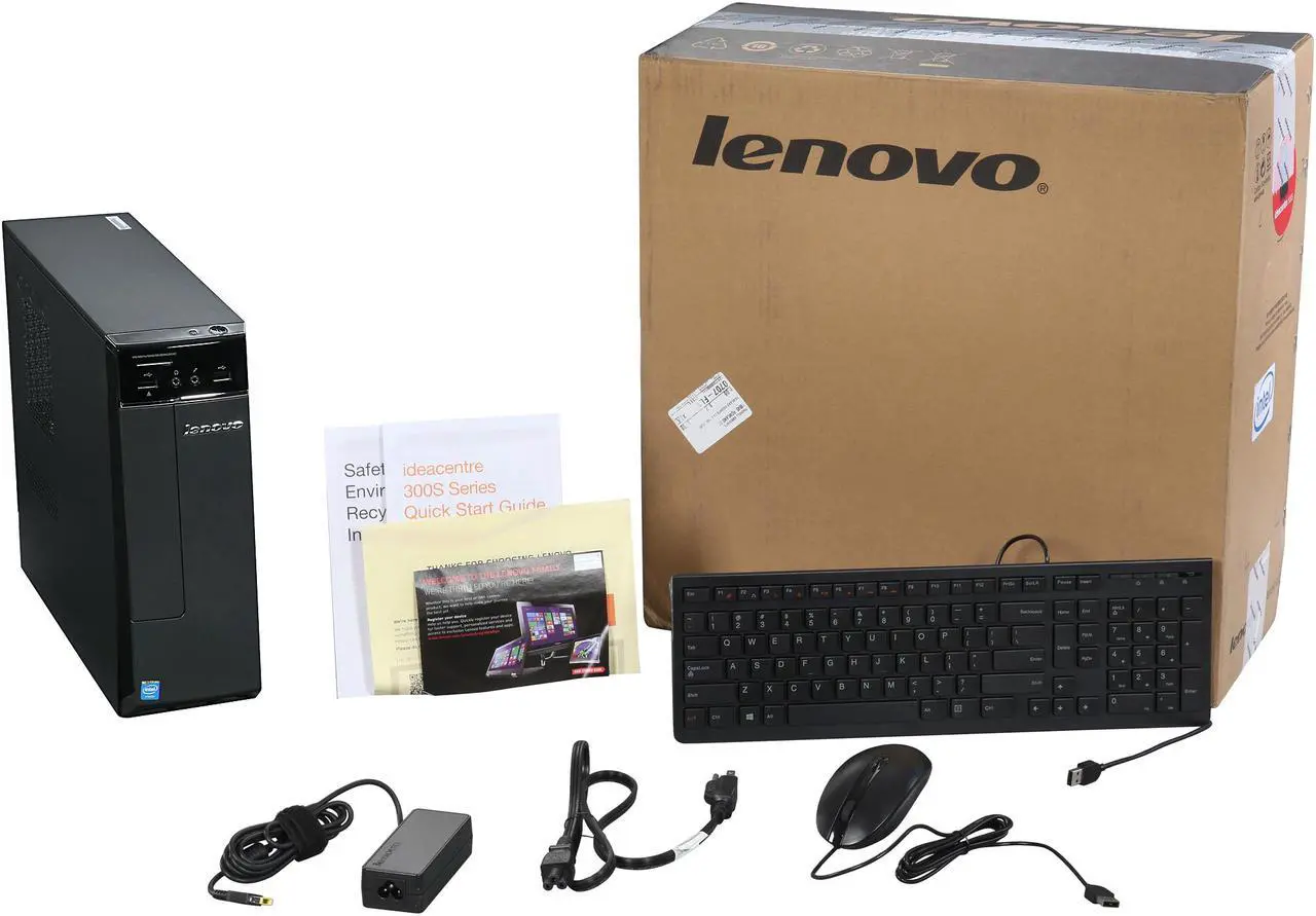 Lenovo Desktop Computer IdeaCentre 300s-11IBR Intel Celeron N3050 4GB ...