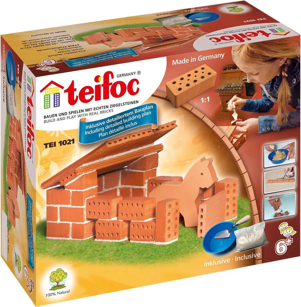 Teifoc 1021 Horse Stable Brick Construction Set - 20+ Pcs. - Newegg.com