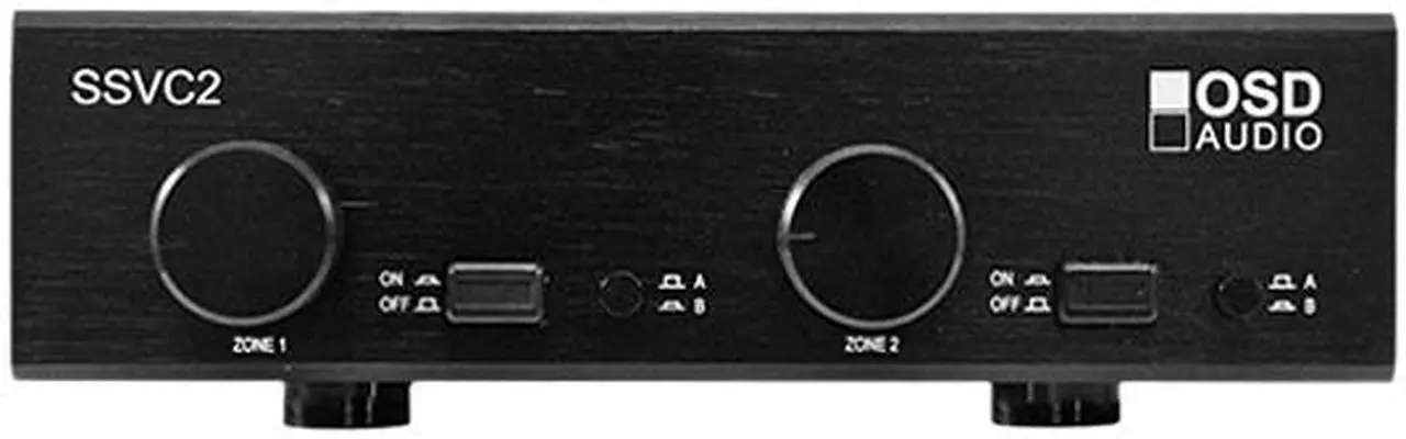 OSD Audio SSVC2 Dual Source 2-Zone Speaker Selector with Volume Control ...