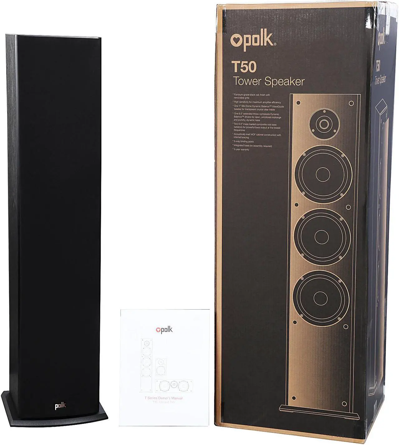 Polk Audio T50 Home Theater and Music Floor Standing Tower Speakers ...