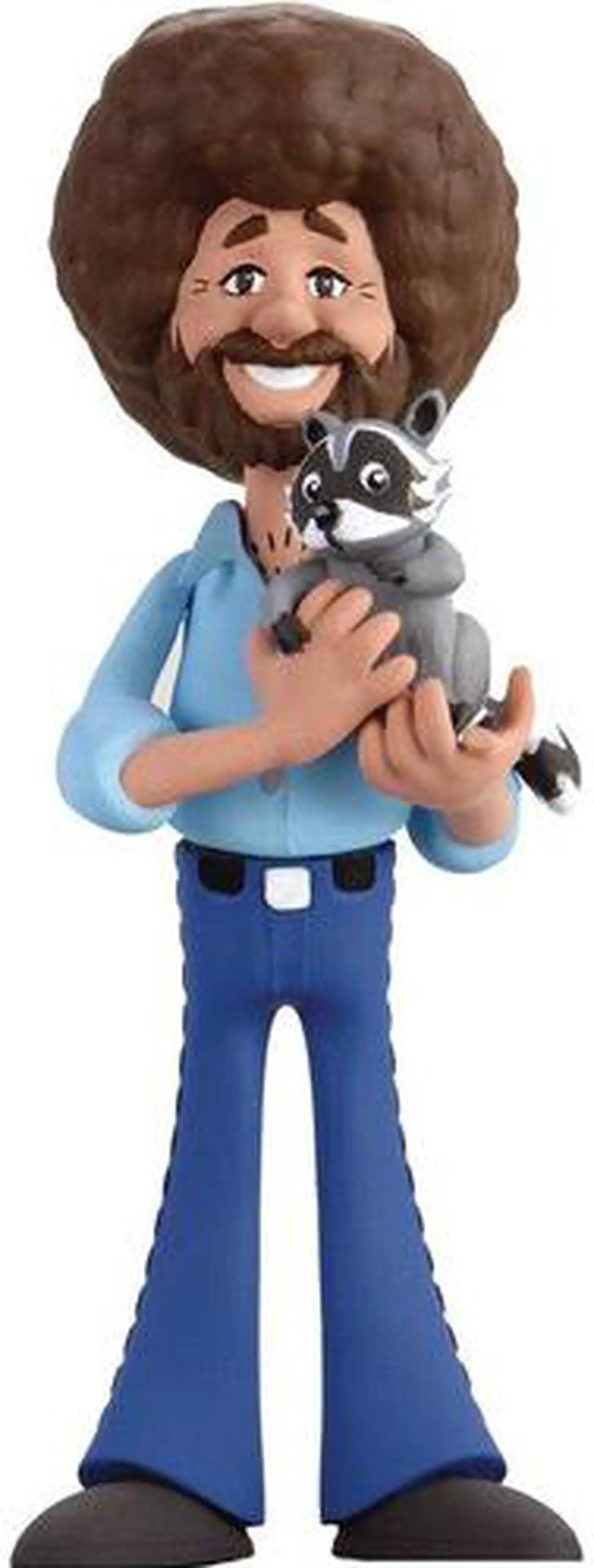Classic Bob Ross 6 Inch Action Figure - Bob Ross with Racoon - Newegg.com