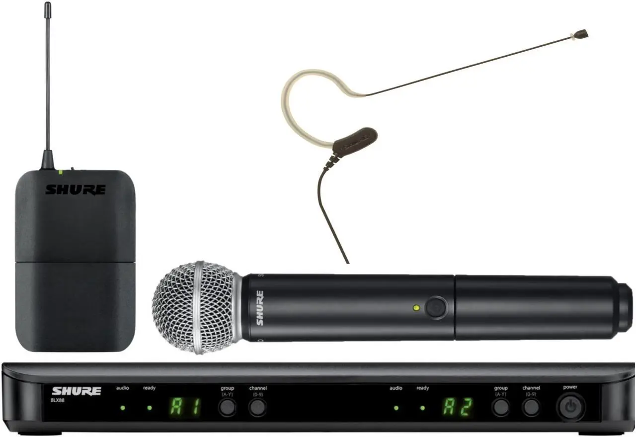 Shure BLX1288/MX153-H10 BLX Dual Combo System H10 - Newegg.com