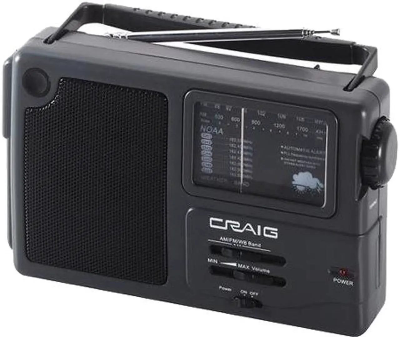 Craig Portable AM/FM Radio With Weather Band CR4181W - Newegg.com