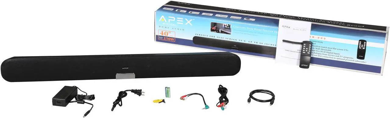 Apex Digital ASB-900 40" Digital Home Theater Soundbar 250-Watt w ...
