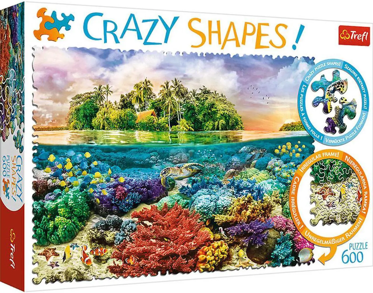 Trefl 600 Piece Crazy Shape Jigsaw Puzzle Tropical Island - Newegg.com