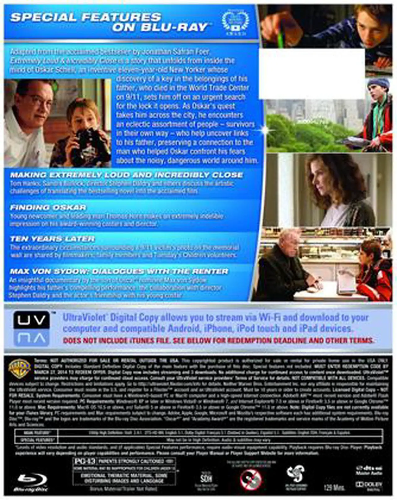 STUDIO DISTRIBUTION SERVI EXTREMELY LOUD & INCREDIBLY CLOSE (BLU-RAY ...