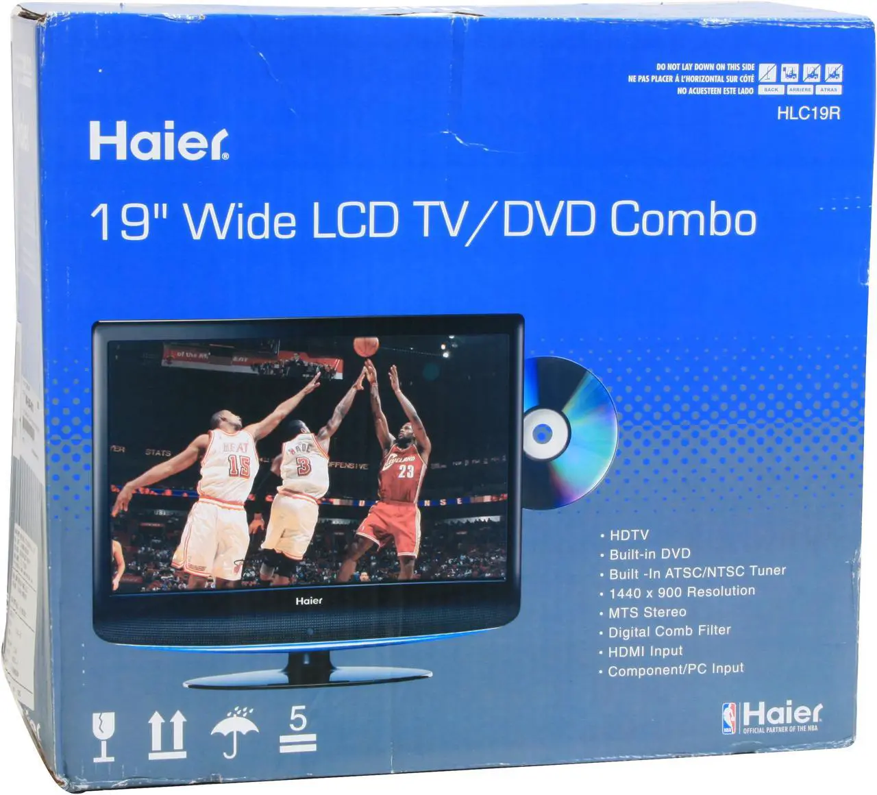 Haier HLC19R 19" 720p LCD HDTV With Built-In DVD Player - Newegg.com