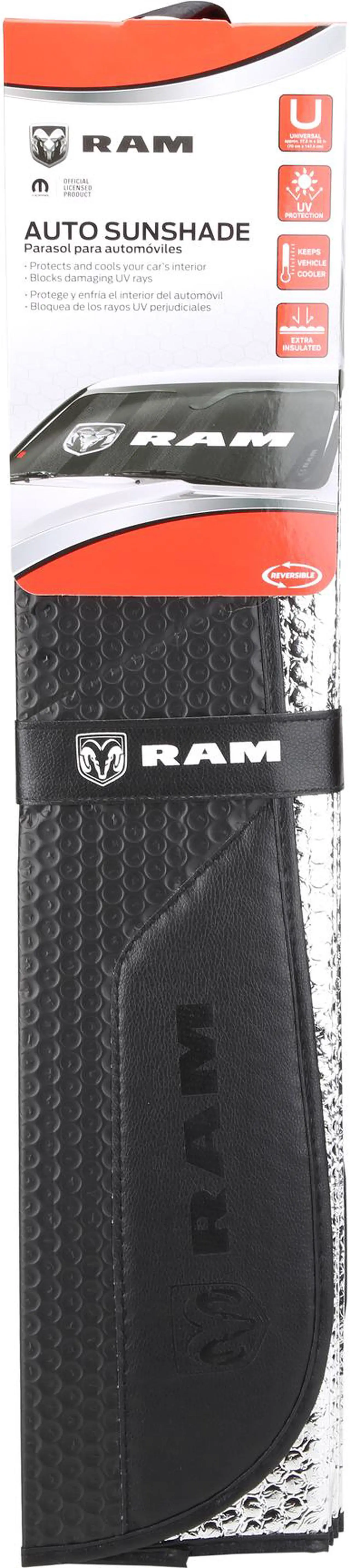 Plasticolor NUT_003860R01 Ram Black Matte Accordion Bubble Sunshade ...