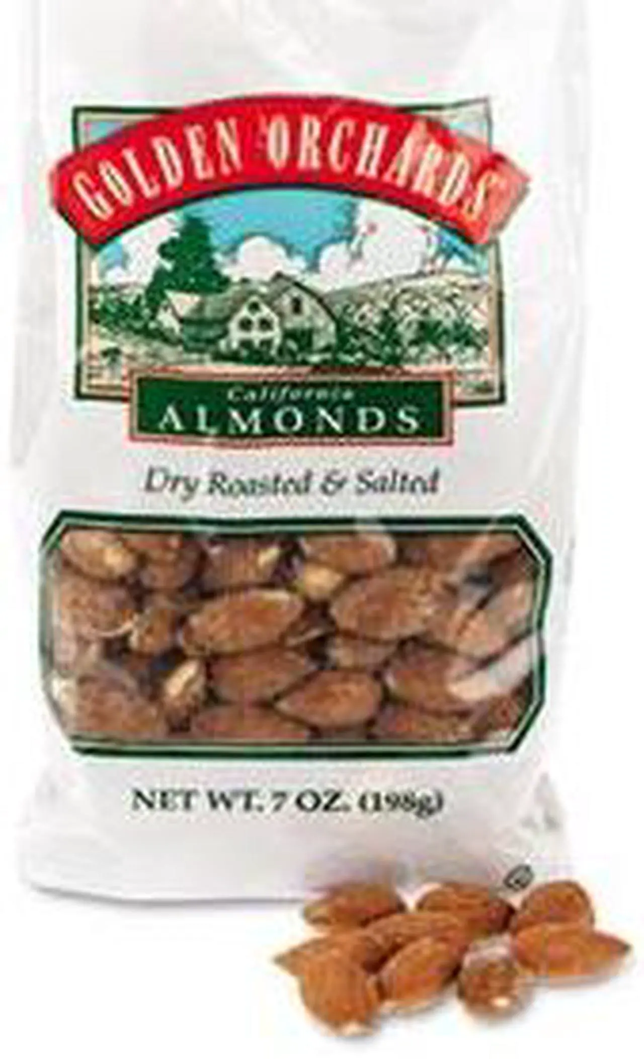 Paramount Farms Golden Orchards Almonds, Dry Roasted & Salted, 7 oz ...