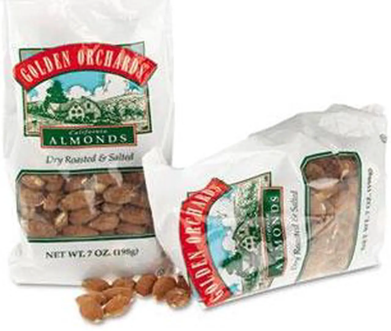 Paramount Farms Golden Orchards Almonds, Dry Roasted & Salted, 7 oz ...