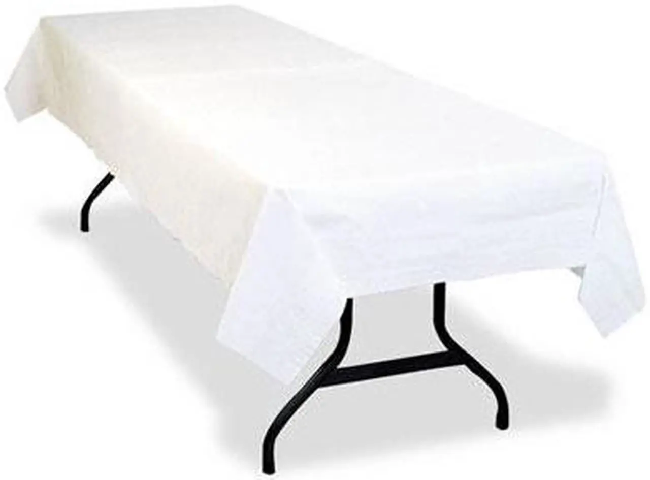 Table Set Poly Tissue Table Cover, 54 x 108, White, 6/Pack - Newegg.com