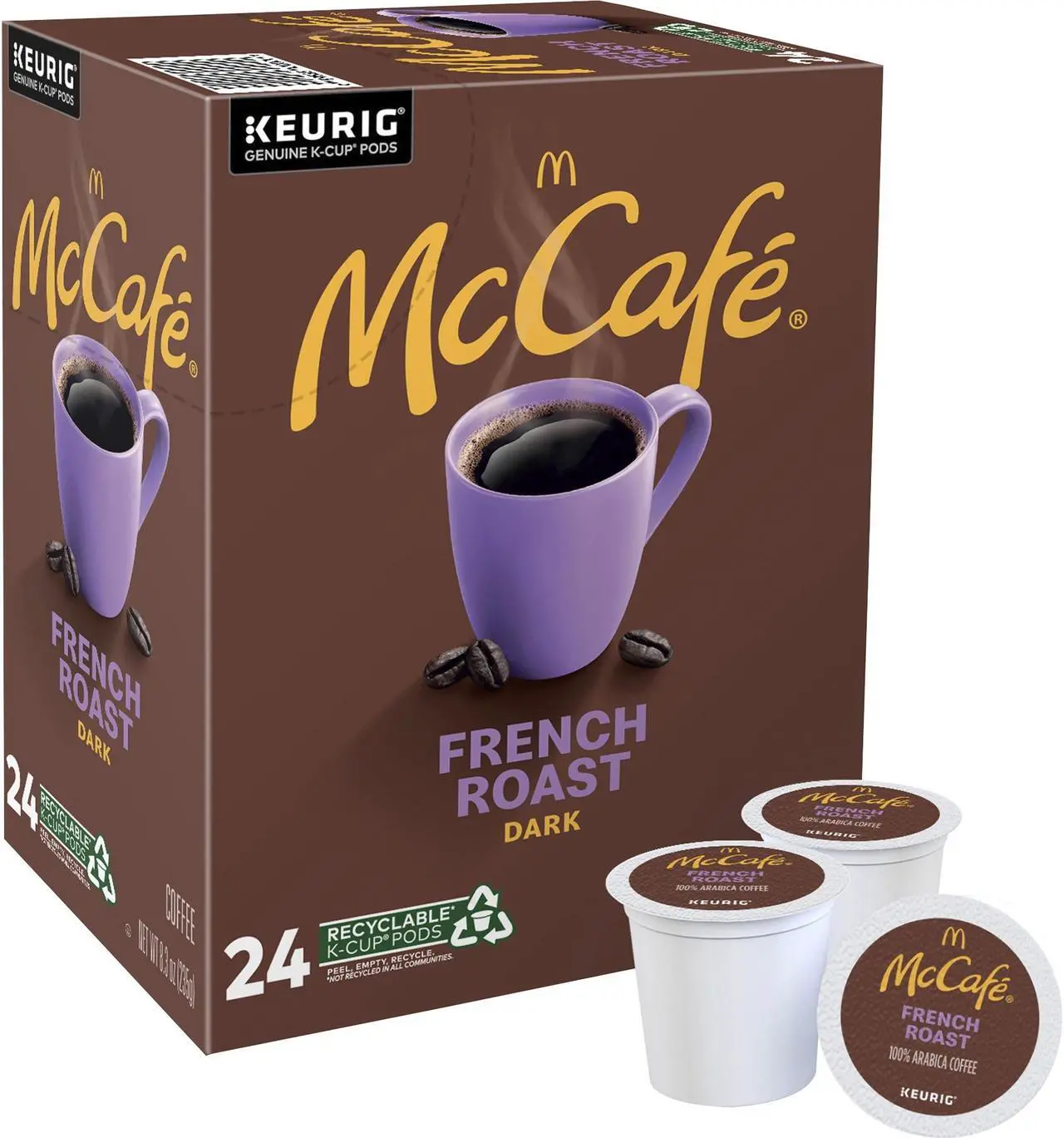 Green Mountain McCafe K-Cup French Roast Coffee - Dark/Bold - 24/Box ...