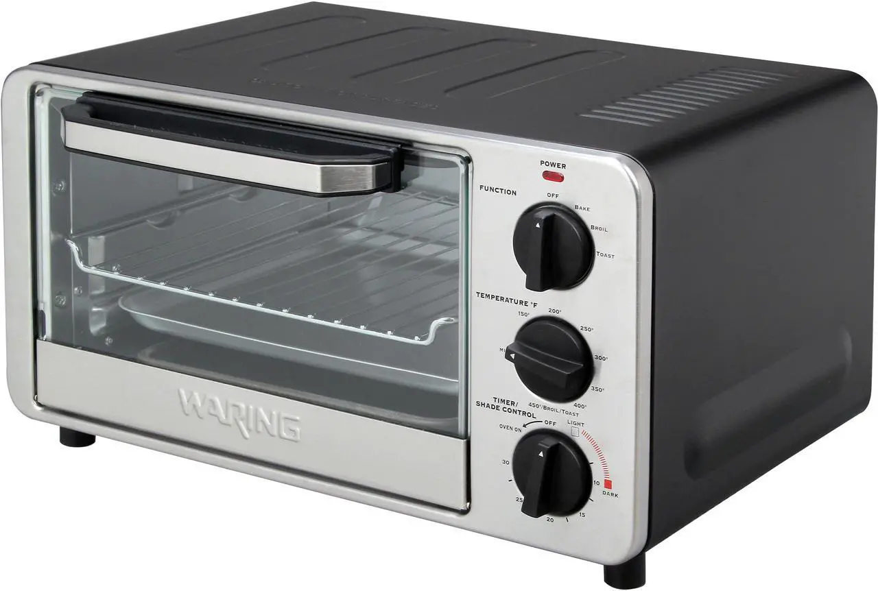 Waring Pro WTO450 Black and Stainless Steel Professional Toaster Oven ...