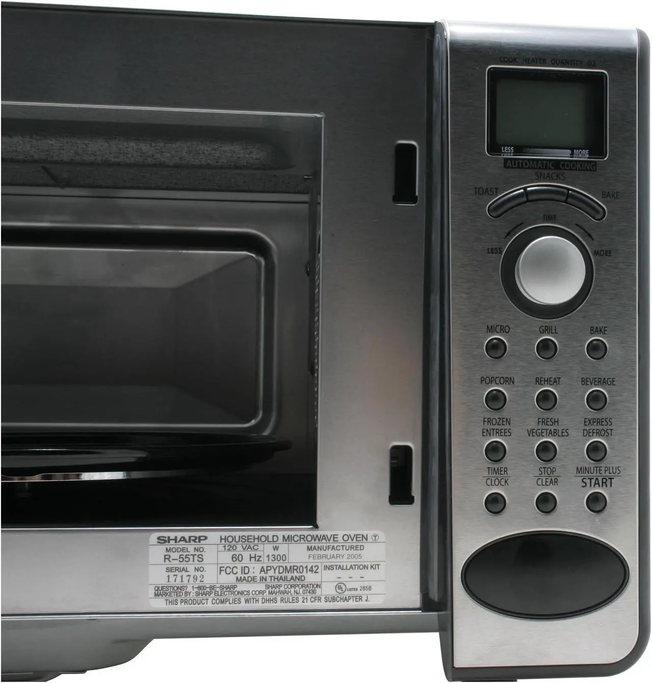 Sharp 0.5 cu.ft. Microwave Oven R-55TS - Newegg.com