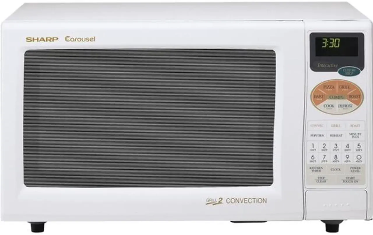 Sharp 0.9 Cu. Ft. Convection Microwave Oven R820BW - Newegg.com
