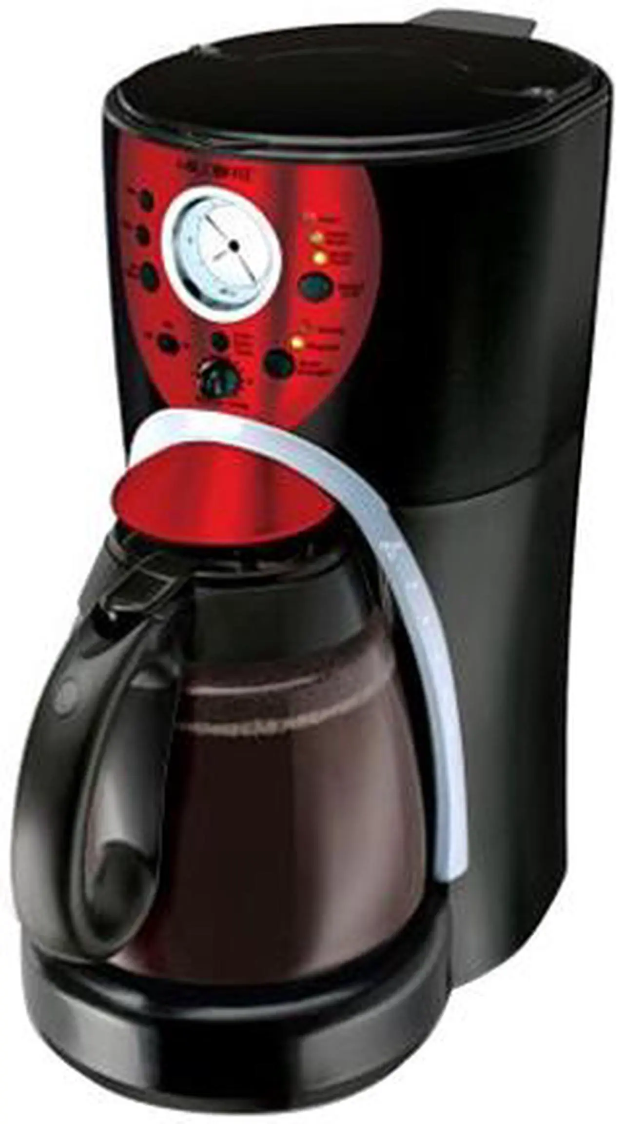 MR. COFFEE ISX46 Black with Red 12-Cup Programmable Coffee Maker ...