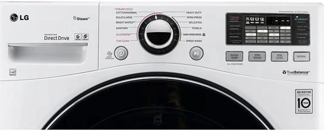 LG WM3470HWA White Front-Loading Large Capacity TurboWash Washer with ...