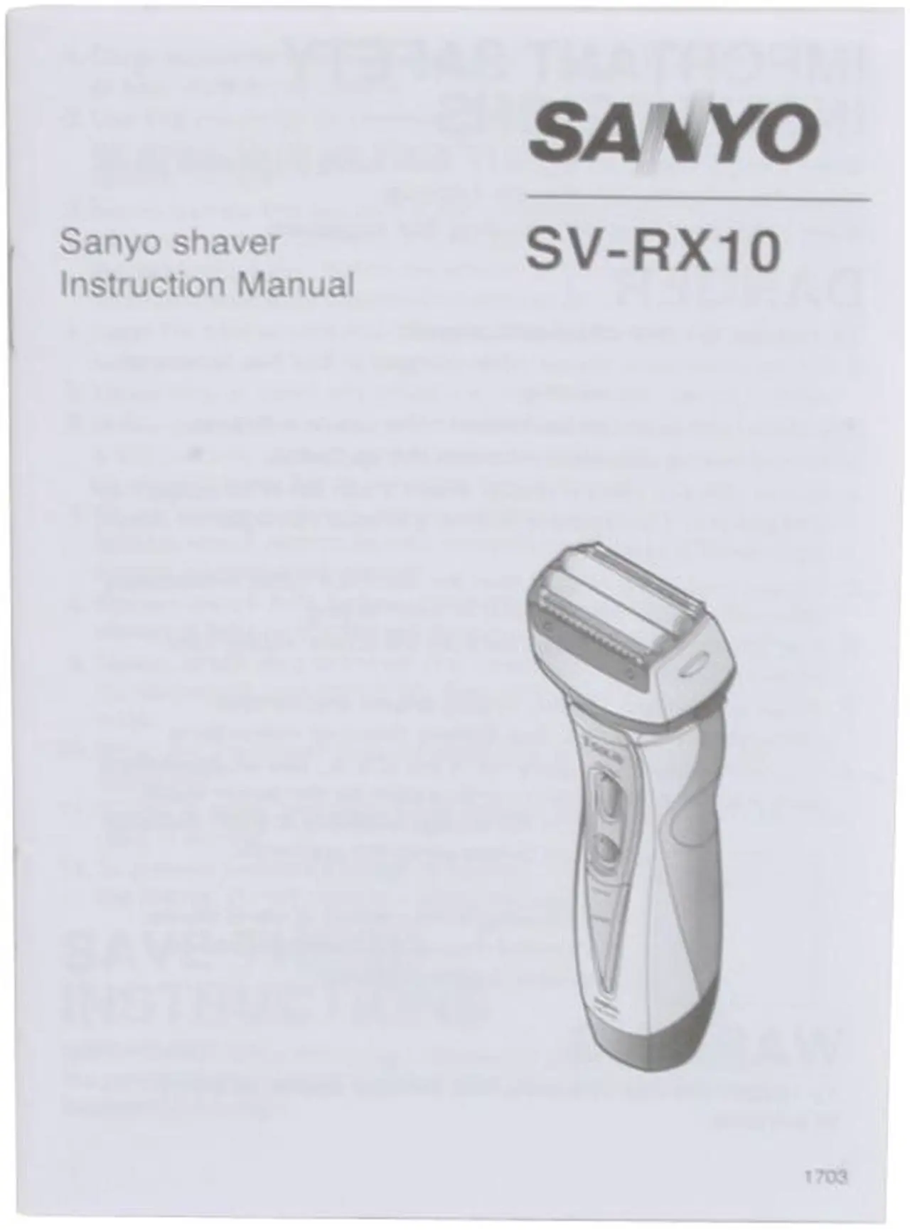 SANYO SV-RX10 Men's Wet / Dry Fastest Rechargeable Shaver - Newegg.com