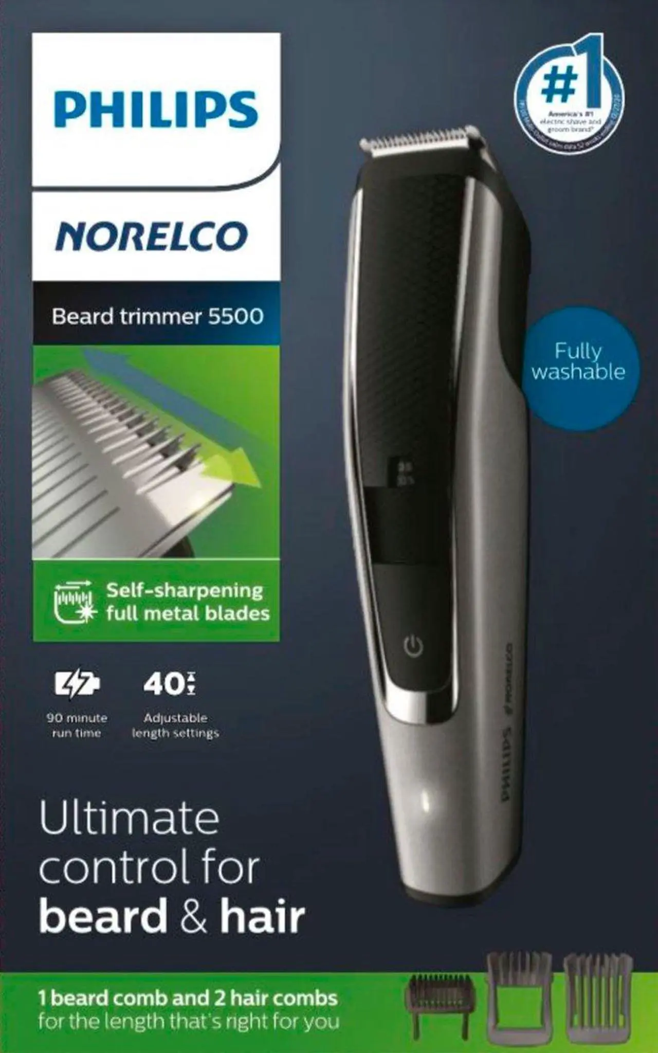 Philips Norelco Beard Trimmer and Hair Clipper Series 5000, Electric ...