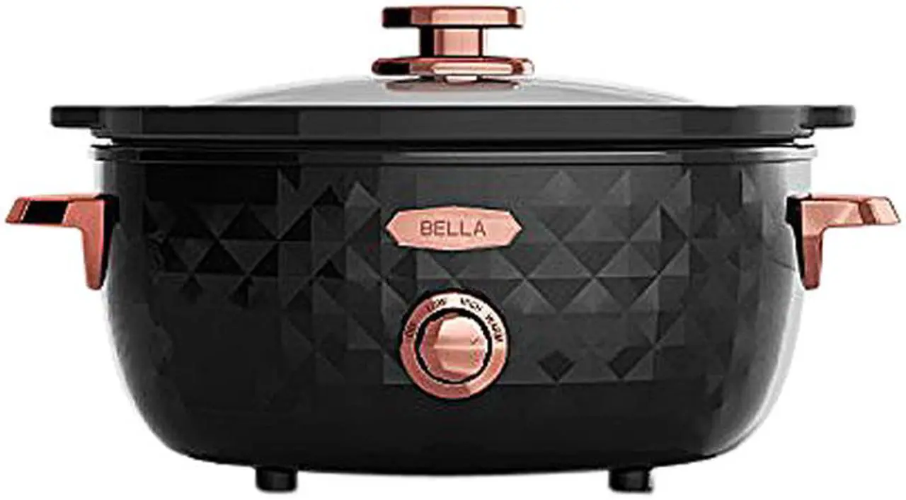 Bella 14318 Black/Rose Gold Diamonds Collection Manual Slow Cooker, 6 ...