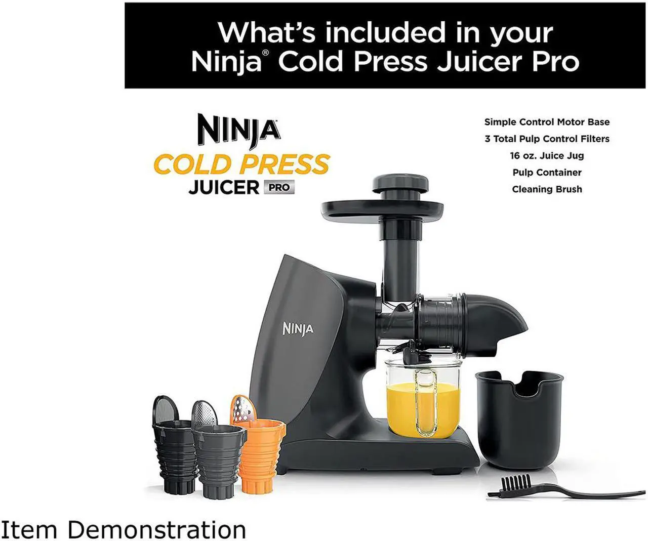 Refurbished: Ninja JC101 Cold Press Juicer Pro - Compact Powerful Slow ...