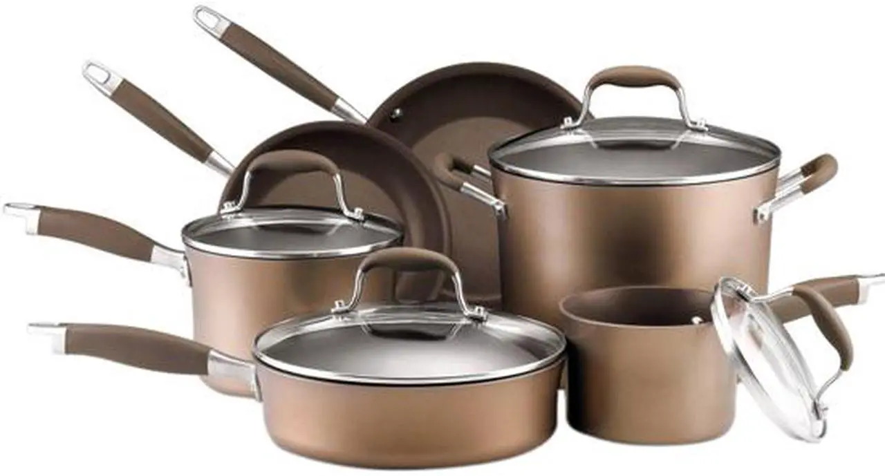 ANOLON 82240 Advanced Bronze 10-Piece Cookware Set - Newegg.com