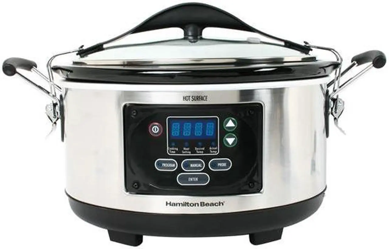 Hamilton Beach 33967 Stainless Steel Set 'n Forget Programmable Slow ...