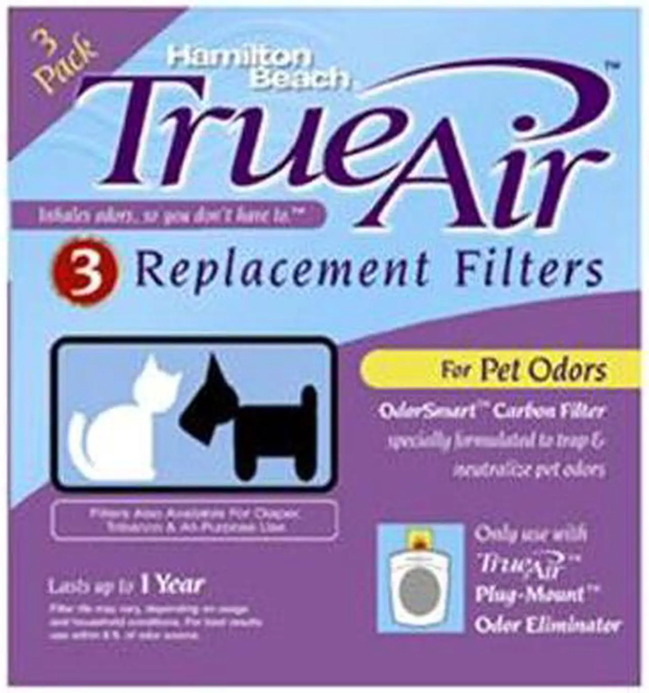 Hamilton Beach 04234GW Replacement Carbon Pet Filter, Pack of 3 ...